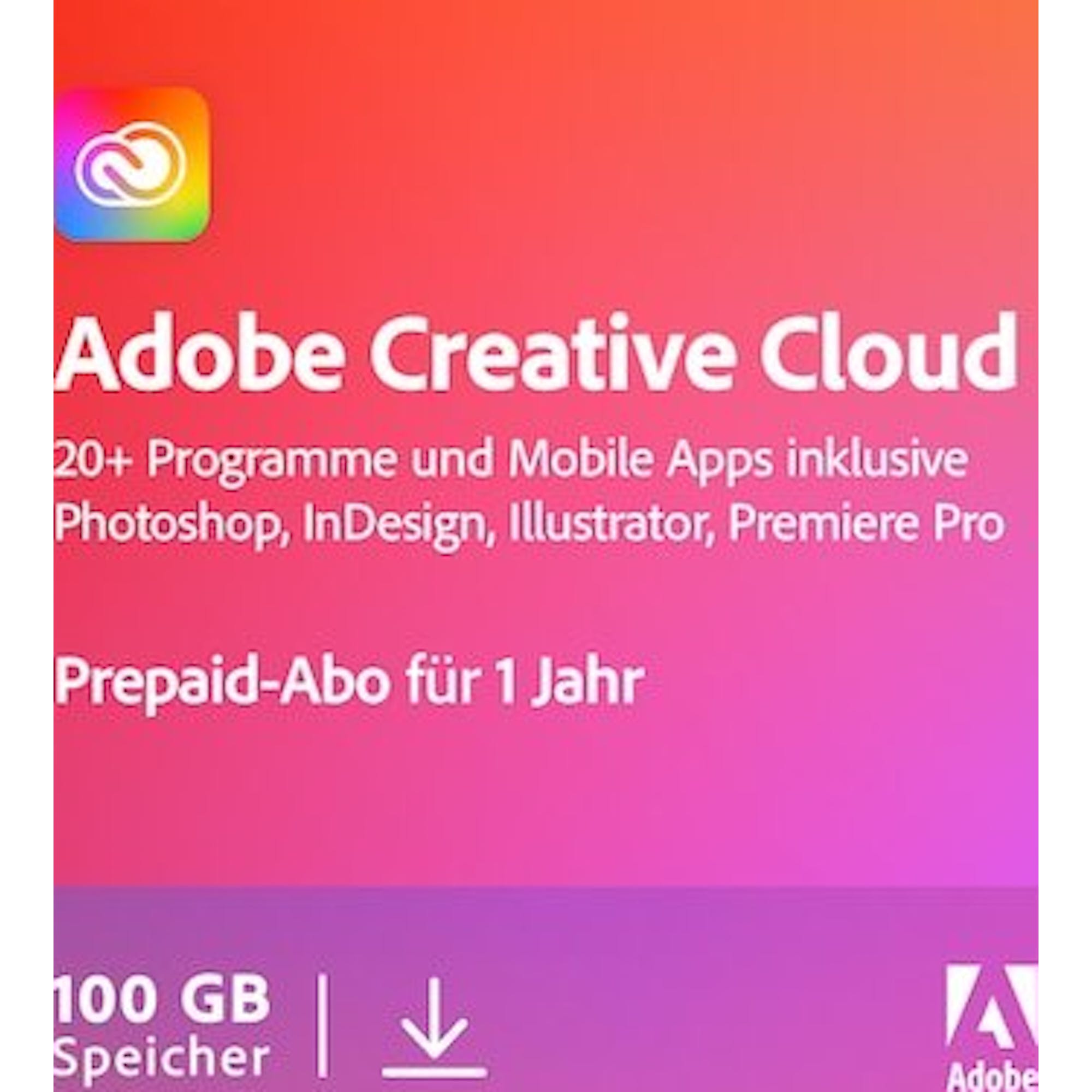 Adobe Creative Cloud Individual, 1 Jahr Abo, 1 User, ESD (multilingual ...